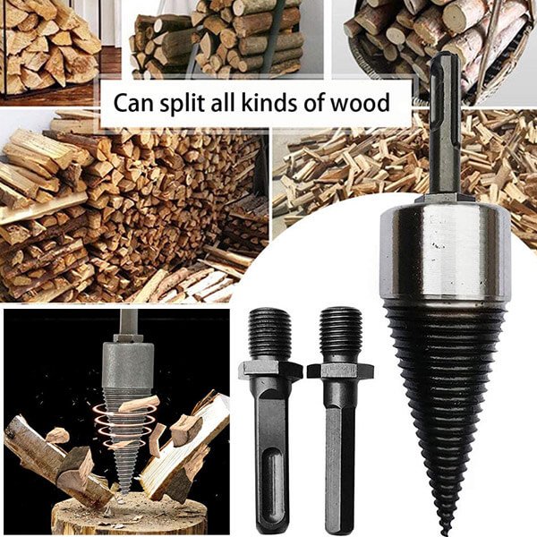 Removable drill for splitting wood, electric drill for home use, heavy ...